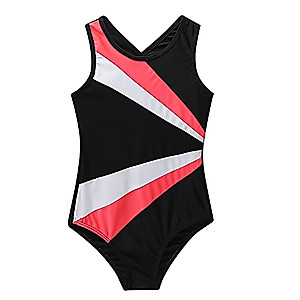 Happy Cherry Girls Gymnastics Leotard Sparkle Gradient Leotards for Kids