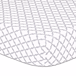 The Peanutshell Fitted Crib Sheet for Baby Boy or Baby Girl, Grey Lattice, 100% Cotton