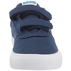 adidas Vulc Raid3r Skate Shoe, Dark Blue/Cloud White/Blue Rush, 3 US Unisex Little Kid