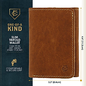 FIELDERS CHOICE GOODS Leather Trifold Wallet - Handcrafted from Vintage Baseball Gloves by FC Goods