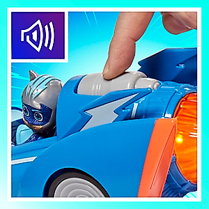 PJ Masks Power Heroes Cat Racer, PJ Masks Toy Car with Lights and Sounds, Preschool Toys for Boys and Girls 3 Years and Up