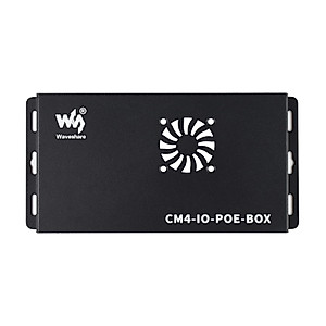 Waveshare PoE Mini-Computer Based On Raspberry Pi Compute Module 4 (NOT Included) Waveshare CM4 PoE IO Board Inside Metal Case with Cooling Fan