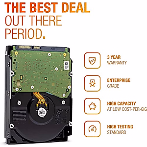 HGST Ultrastar He10 | HUH721010ALE600 | 0F27604 | 10TB SATA 6-Gbps 7.2K RPM 256MB 3.5in 512E ISE Hard Drive (Renewed)