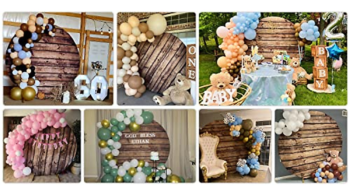 Rustic Wood Backdrop Cover 7x7ft for Photos - Leowefowa