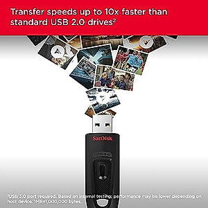 SanDisk 256GB Ultra USB 3.0 Flash Drive - SDCZ48-256G-GAM46, Black