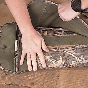 Drake Waterfowl Floating Side-Opening Padded Gun Case - Soft Rugged Waterproof Hunting Shooting Gun Carry Bag for Storage & Transportation, Mossy Oak Terra Bayou