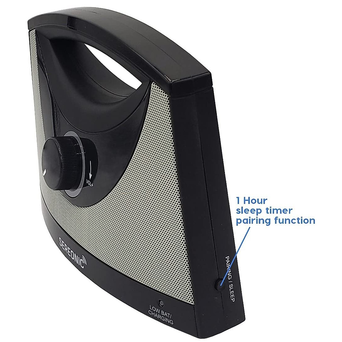Sereonic Wireless TV Listening Speaker | TV-SB Portable Soundbox | Optical & Analog Connectivity | Extra Power Adapter | Diglo Microfiber Cloth