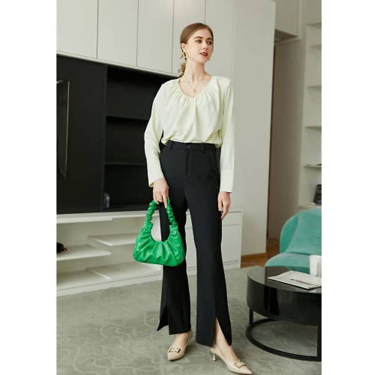 CYHTWSDJ fashionable for Women cute Hobo Tote handbag mini clutch with zipper (Green)