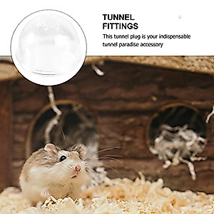 3Pcs Hamster Pipe Tunnels Hamster Tunnel External Tube Stopper Plug End Cap, Hamster Cage External Pipe Plugs Small Animals Hamster Cage Hole Hamster Tube Toy Cover Mouse Hamster Tunnel