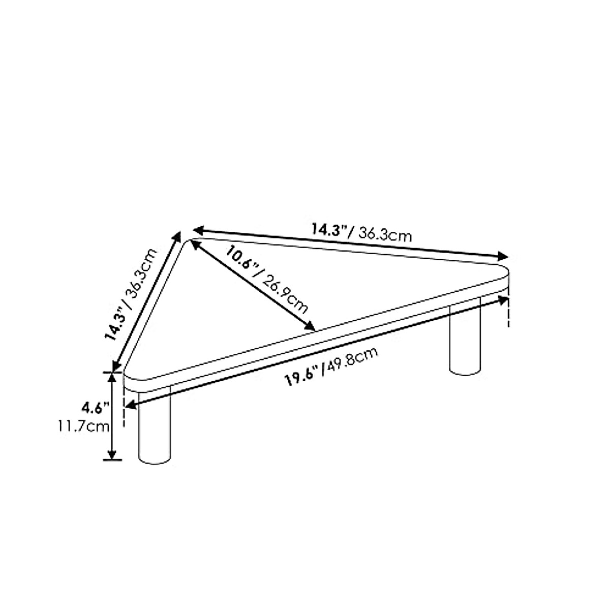 Furinno Turn-N-Tube Corner Monitor Riser Stand, Espresso/Black