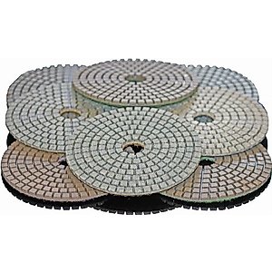 Stadea 4" PPW135B Diamond Polishing Pads Grit 3000 Wet for Concrete Travertine Marble Terrazzo Glass Granite Stone Polishing, Pack of 2