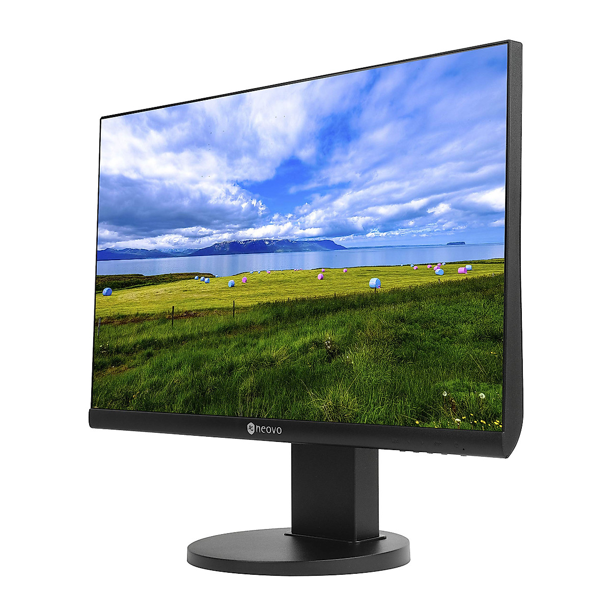 AG Neovo MH-27 27 Inch IPS 1080p Bezel Less Ergonomic Monitor with HDMI, DisplayPort and Speakers, Height Adjustable, Pivot, Swivel and Tilt for Office