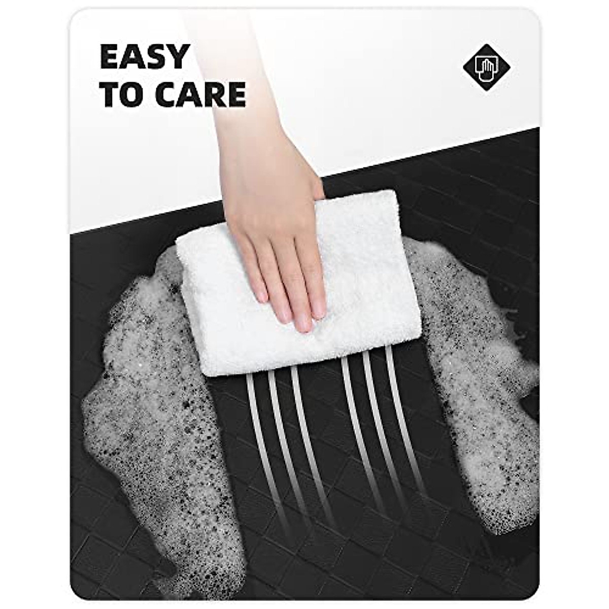 Color G Black Kitchen Mat Long Runner Kitchen Floor Mats Cushioned Anti Fatigue, 17”x71” Foam Comfort Kitchen Padded Mats for Standing, Waterproof Kitchen Sink Runner Rug