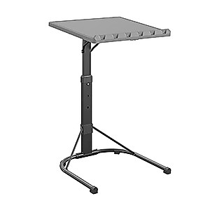 COSCO Multi-Functional Personal Activity Table, Adjustable Height, Portable Workspace, for Snacking & Homework, Compact Fold, Space Saving, Gray