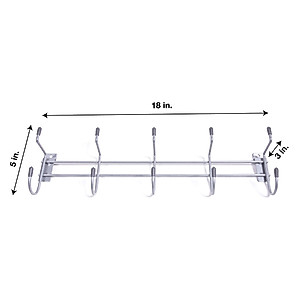 Crownwall Heavy Duty Steel Coat Hooks Bracket with 10 Pegs, Compatible Slat Wall Storage Organizer (2 Pack)