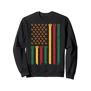 June 19, 1865 US Flag Fisting Hands and Flowers Sweatshirt