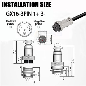 58.8V 5A Charger 52V Li-ion Battery Charger Black Aluminum Case with Cooling Fan Output GX16-3pin Connector Used for 14S 52V Lithium Battery Pack 52V Smart Charger