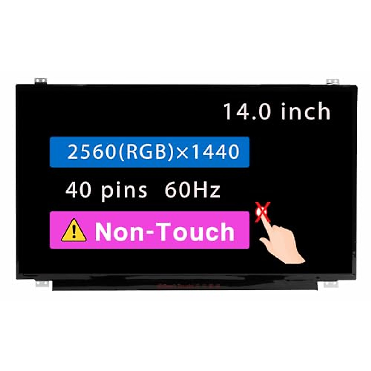 14.0" Screen Replacement for Lenovo Thinkpad T460P 20FW0039 LCD Display Panel 60Hz (QHD 2560 * 1440 Non-Touch)