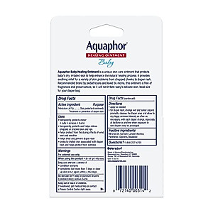 Aquaphor Baby Healing Ointment To-Go Pack - Advanced Therapy for Chapped Cheeks and Diaper Rash - Two .35 oz. Tubes
