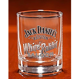 M. CORNELL IMPORTERS Jack Daniel's White Rabbit Saloon Shot Glass Official Licensed Glassware