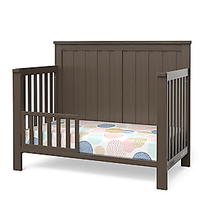 Child Craft Calder 4-in-1 Convertible Crib, Baby Crib Converts to Day Bed, Toddler Bed and Full Size Bed, 3 Adjustable Mattress Positions, Non-Toxic, Baby Safe Finish (Brushed Truffle)