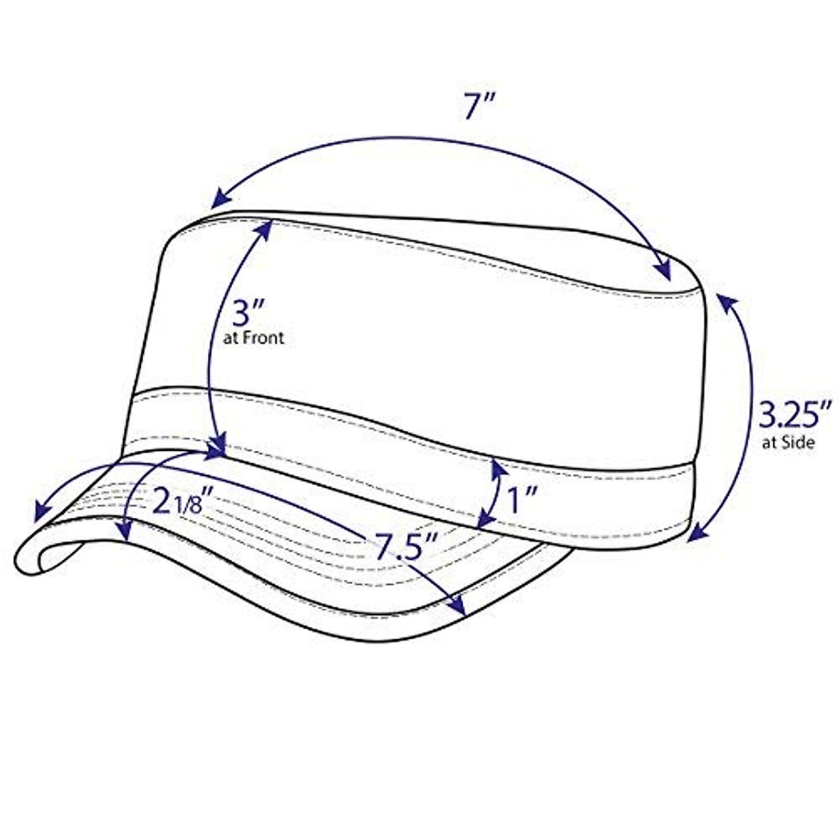 The Hat Depot Cadet Military Army Baseball Cap Tie Dye & Washed Cotton Basic & Distressed Cadet Brushed Cotton Cap (1. Basic - Black)