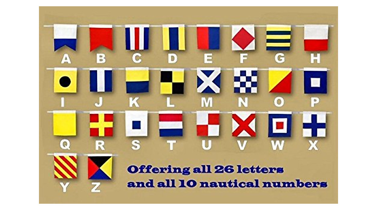 Hampton Nautical Letter C Flag - Marine Signal & Nautical Decor