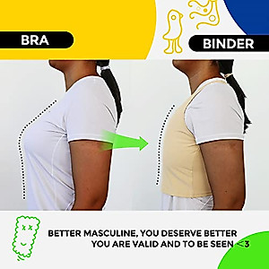 Wonababi Chest Binder Corsets for Transgender, Binder Trans with Zipper Half Length Comfortable Flat Tank Top FTM Binder Bra