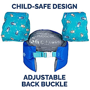 SwimWays Bluey Swim Trainer, US Coast Guard Approved Life Vest Kids Swim Vest, Arm Floaties & Life Jackets For Kids 33-55 Lbs, Bluey