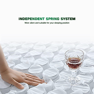 JEEKEA Queen Mattress in a Box - 10 Inch Memory Foam Mattress Queen Size - Queen Hybrid Mattress for Back Pain Relief - Medium Firm Mattress Queen with Motion Isolation & Strong Edge Support