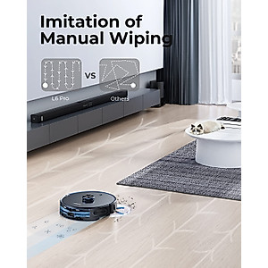 Laresar Robot Vacuum and Mop with Auto Dirt Disposal, Max 3500pa Suction, App Control, Editable Map, Lidar Navigation Smart Mapping, Works with Alexa, L6 Pro Robot Vacuum Cleaner Ideal for Pet Hair