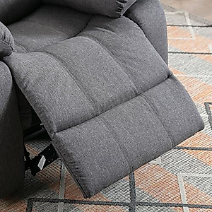 IULULU Electric Power Recliner Chair for Living Room Single Home Theater Seating Sofa Easy Lounge with Soft Padded Headrest and Armrest, Grey