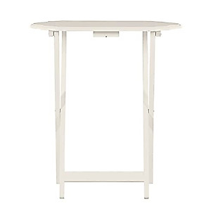 Linon White Folding Set of 2 Audra Snack Tray