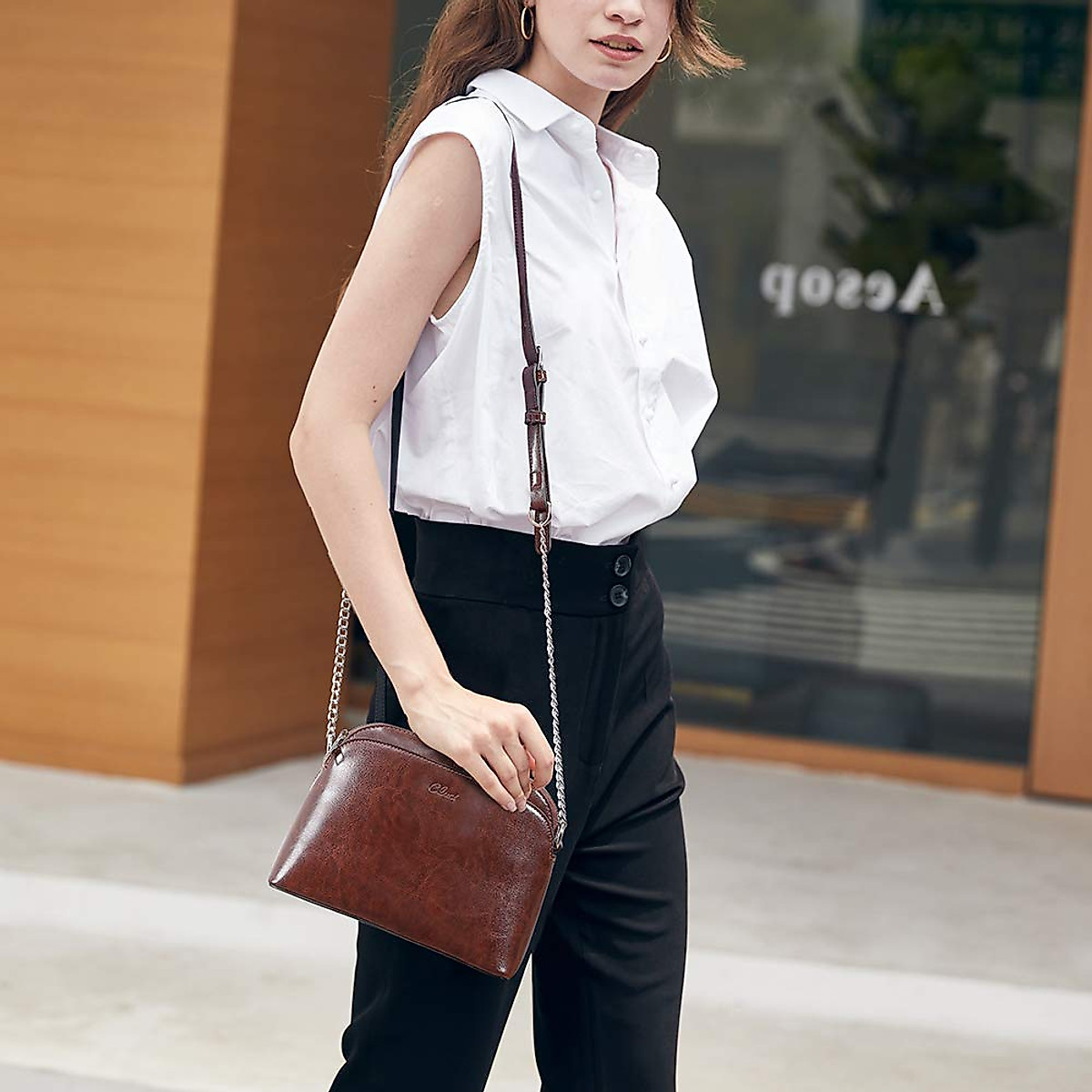 CLUCI Small Crossbody Purses for Women Leather Travel Vacation Cellphone Ladies Fashion Shoulder Bags