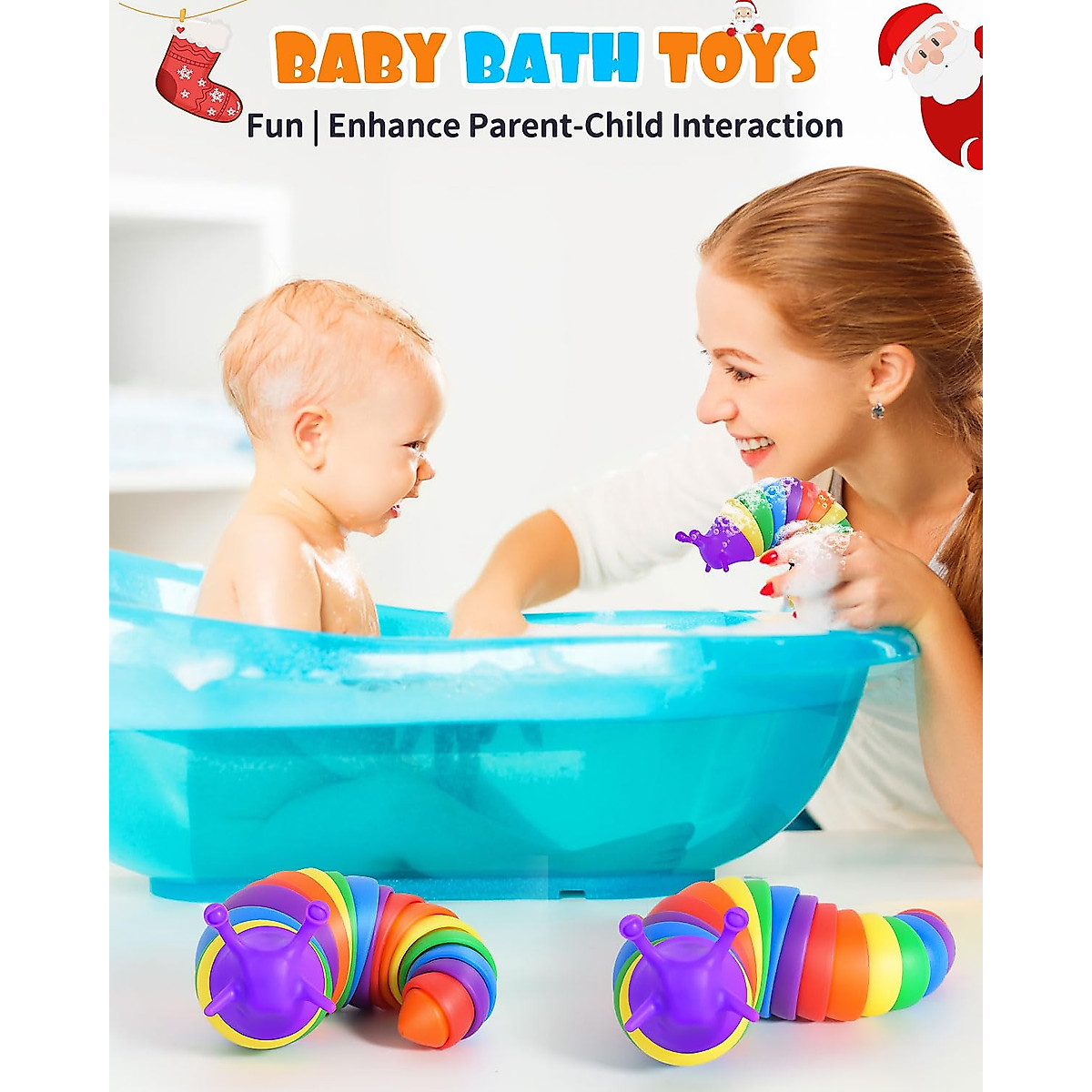 Sensory Fidget Toys for Kids and Adults, Slug Sensory Toys for Autistic Children Baby & Toddler Bluey Toys, Slinky Fidget Toys Adults Fidgets for Classroom Toys Toddler Toys for Children Age 3+