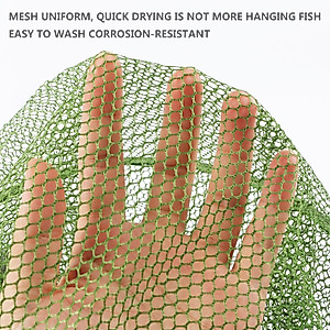 mouhike Collapsible Fish Basket Mesh Fish Trap Portable Fish Cage Foldable Fishing Keep Net for Keeping Fish Alive, Bait Storage Crayfish Crab Minnows Shrimps Lobsters