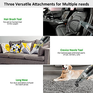 Handheld Vacuum Dust Busters Cordless Rechargeable, AEWHALE Hand Vacuum Cordless 10000PA High Power with LED Light, Portable Home & Car Mini Vacuum, Wet/Dry Car Vacuum Cleaner(Black)