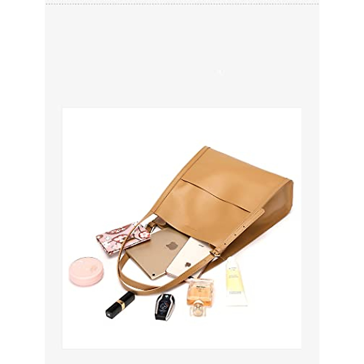 Aiwanning Genuine Leather Bucket Handbags for Women Tote Shoulder Bag Hobo Bag Purses (Black)