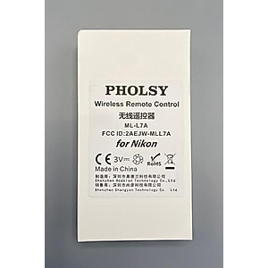PHOLSY ML-L7 Bluetooth Camera Remote Wireless Shutter Release Control Compatible with Nikon Z30, Z6 II, Z7 II, Z fc, Z50, COOLPIX B600, A1000, P1000, P950