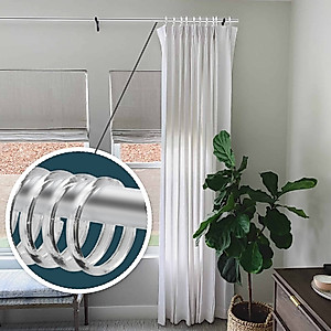 DecorRack 24 Clear Jumbo Shower Curtain Rings, 2 Sets of Large Plastic C Shape Shower Hooks, Ring Hangers with Clip for Bathroom Shower Curtain Rod (Set of 24)