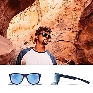 Zeal Optics Radium Square Sunglasses, Atlantic Blue/Polarized Horizon Blue Lens, One Size