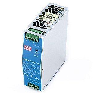 (12PACK) Mean Well NDR Switch Mode DIN Rail Slim and Economical Power Supply 90 ? 264V Ac Input NDR-120 Series 120W (NDR-120-24)
