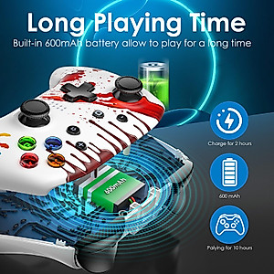 REDSTORM 2.4g Wireless Game Controller for Windows PC,Android,Switch,Steam Deck, PC Gaming Controller with 4 Programmable Buttons, Dual Vibration, Turbo, Motion Control, LED Light