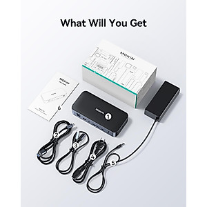 DisplayLink Laptop Docking Station Dual Monitor, USB C Dock with 120w Power, USB C Docking Station with 2 HDMI, 2 DisplayPort,2.5Gbps Ethernet,USB 3.1/3.0/2.0, SD/TF for MacBook Pro/Air/Dell/HP/Lenovo