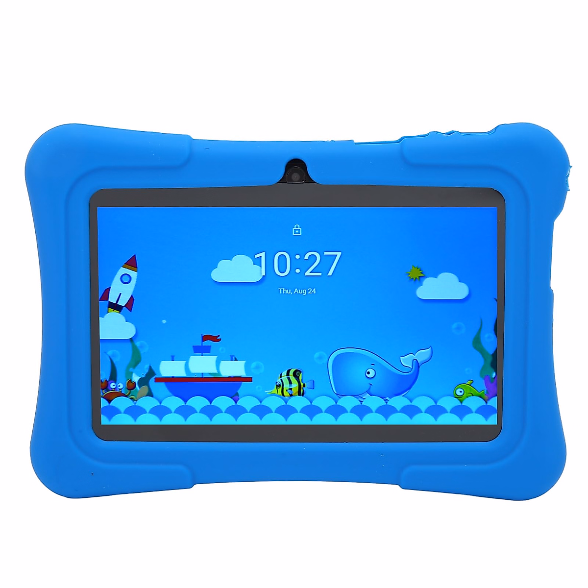 MAVIS LAVEN 7 Inch Kids Tablet, 3000mAh Battery Dual Camera WiFi 32GB ROM Cute Kids Tablet Quad Core for Android 10.0 for Boys (US Plug)