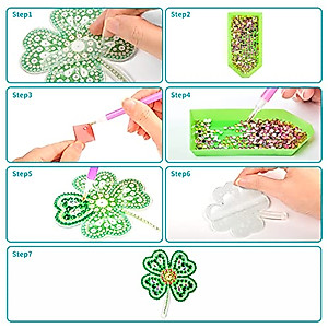 6 Pcs 5D Diamond Painting Bookmarks, DIY Diamond Art Bookmarks, Floral & Leaf Diamond Bookmarks, Diamond Painting Tool for Beginners Kids Adults, DIY Bookmarks Diamond Art Crafts Supplies
