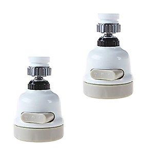 SPYSEE Kitchen Faucet Sprayer Head Water faucet Saver Tap Rotatable 360° Degrees Nozzle Filter Adapter 2PC
