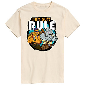 HYBRID APPAREL - Teenage Mutant Ninja Turtles - Bad Guys Rule - Men's Short Sleeve Graphic T-Shirt - Size Small Cream