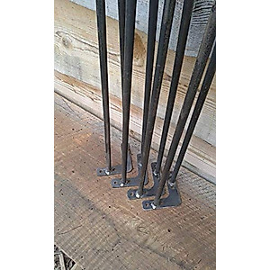 Set of 4 Raw 44 Inch Steel Hairpin Legs
