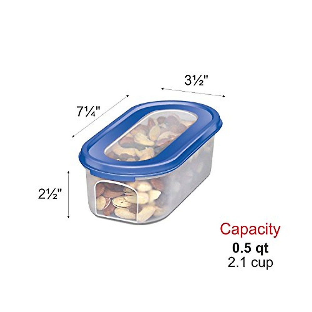 MILTON Food Storage Containers Set -STACKO- 10 PC. Set - Airtight Dry Food Storage Container with LIDS - Durable Clear Frosted Plastic BPA Free - Space Saver Modular Design - 2 Cup - 3 Pack